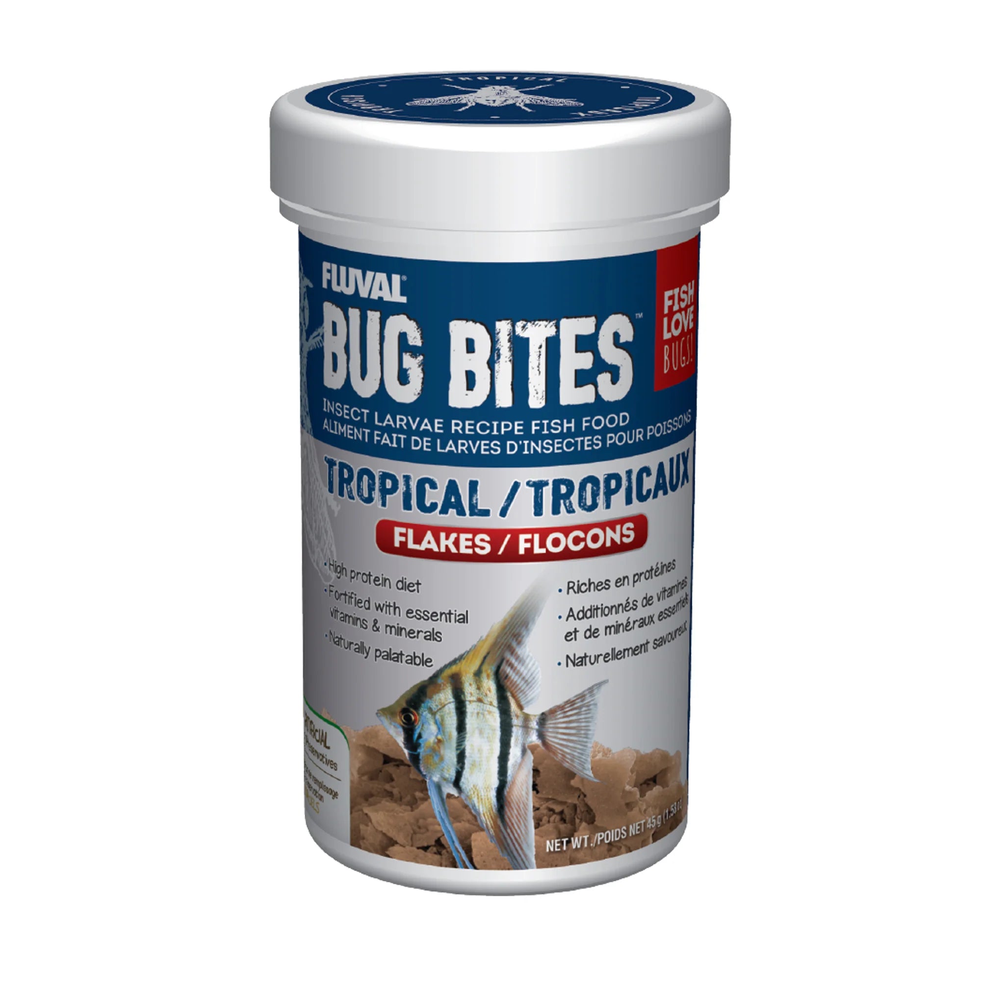 Fluval - Bug Bites - Tropical Flakes - 45 g – Aquatic Oasis Reefing