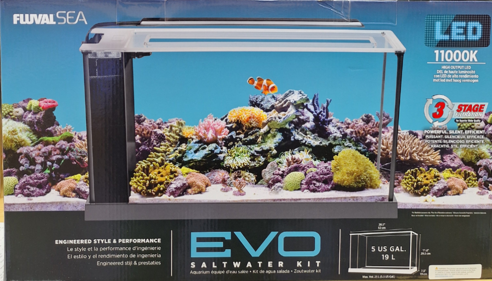 Fluval Sea - Evo - 5 gallon - Saltwater Kit – Aquatic Oasis Reefing